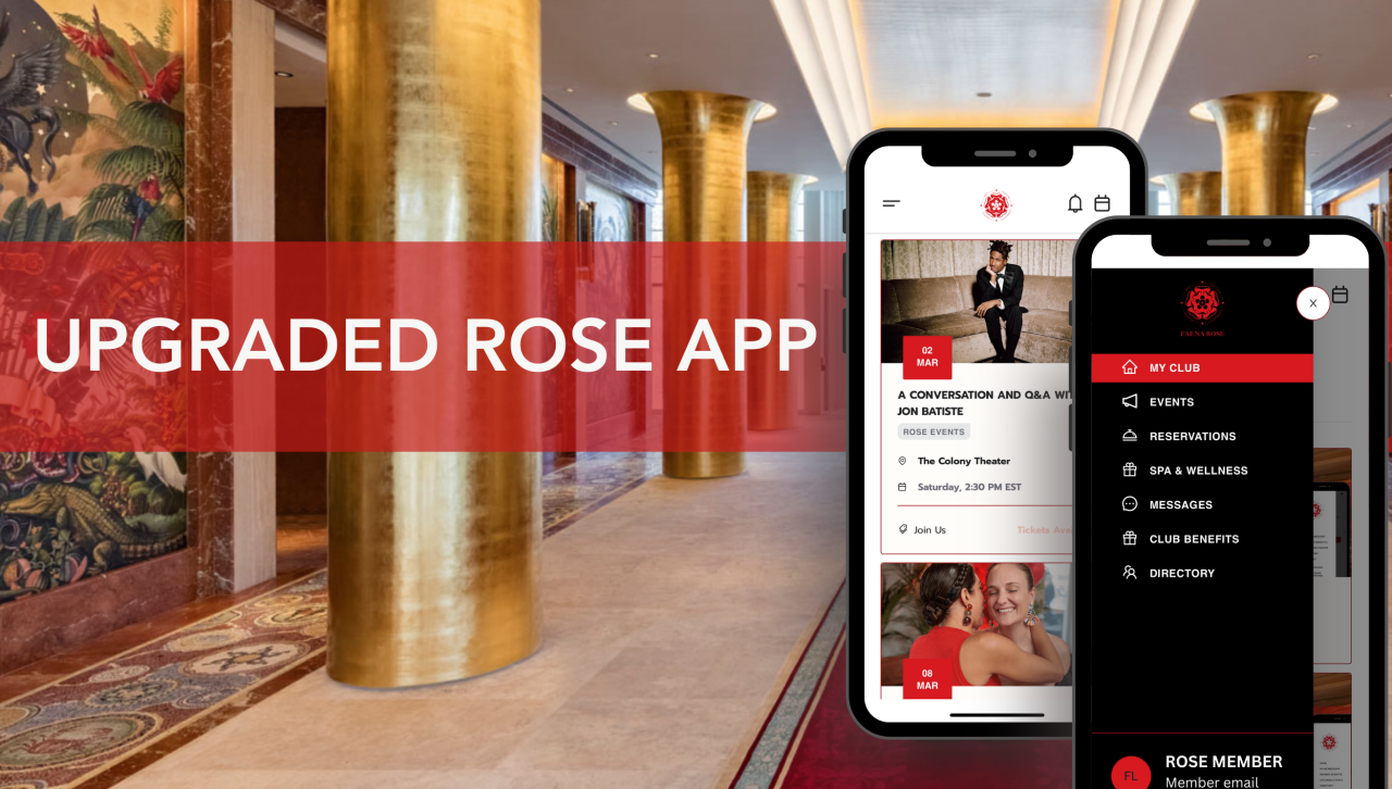 A new version of the Faena Rose app is here!