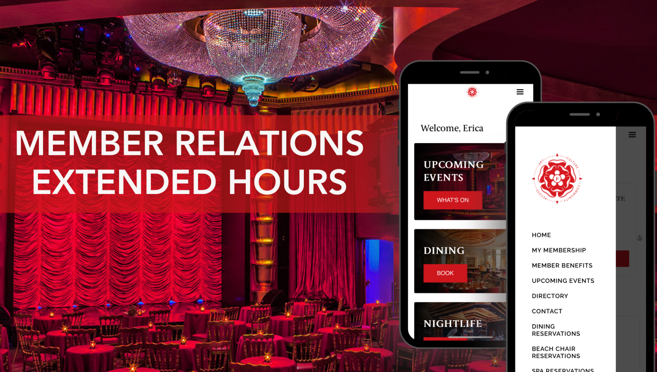 EXTENDED HOURS- MEMBER RELATIONS