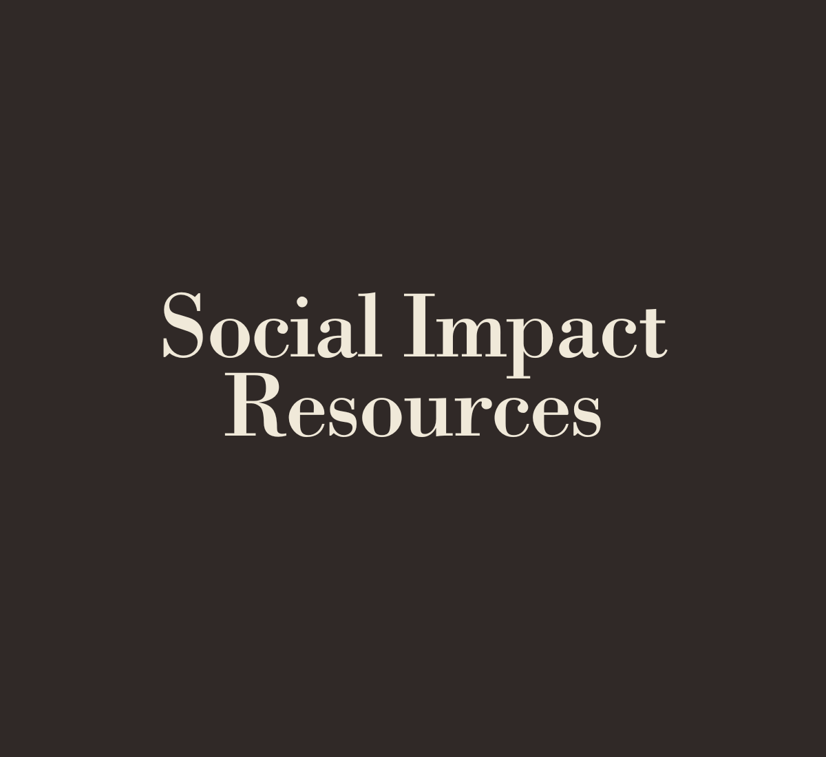 Social Impact Resources December 2025