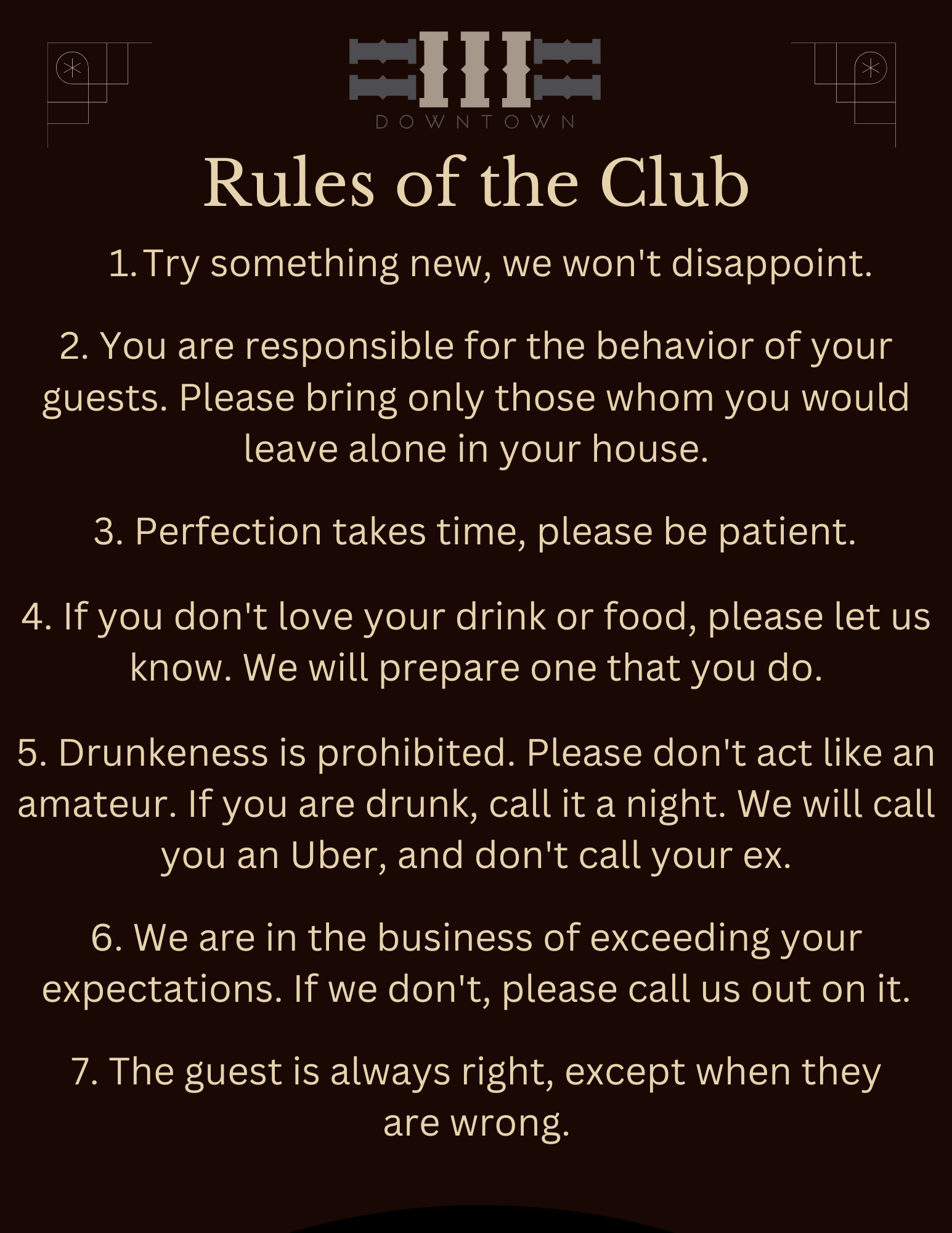 Rules of the Club