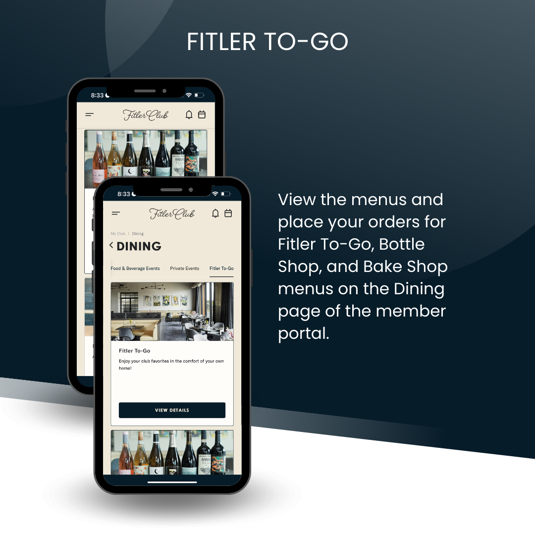 Menus and information to place your orders