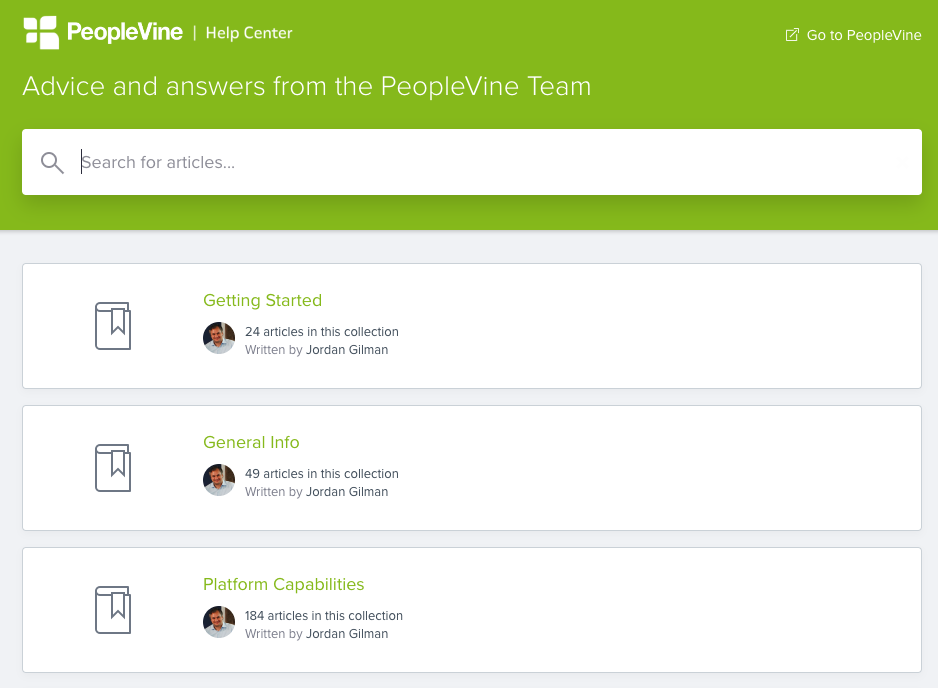 Help with PeopleVine 2.0